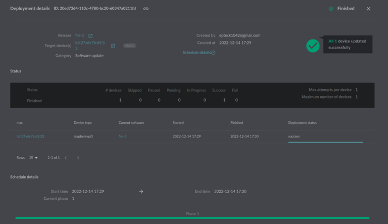 Mender: Secure OTA updates for IoT and embedded Device
