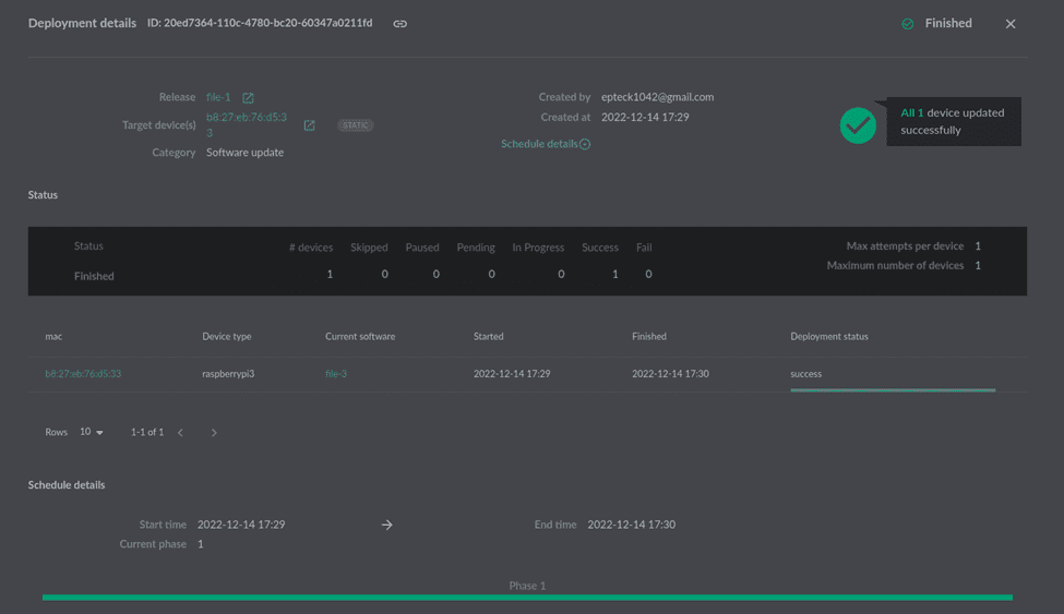 Mender: Secure OTA updates for IoT and embedded Device